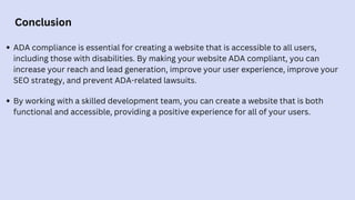 How to Make Your Website Ada Compliant | PPT