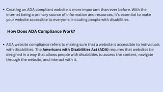 How to Make Your Website Ada Compliant | PPT