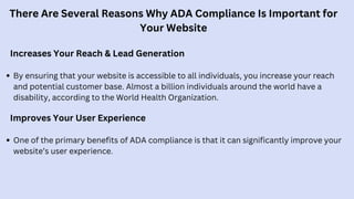 How to Make Your Website Ada Compliant | PPT