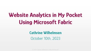 Website Analytics in my Pocket using Microsoft Fabric (AdaCon 2023) | PPT