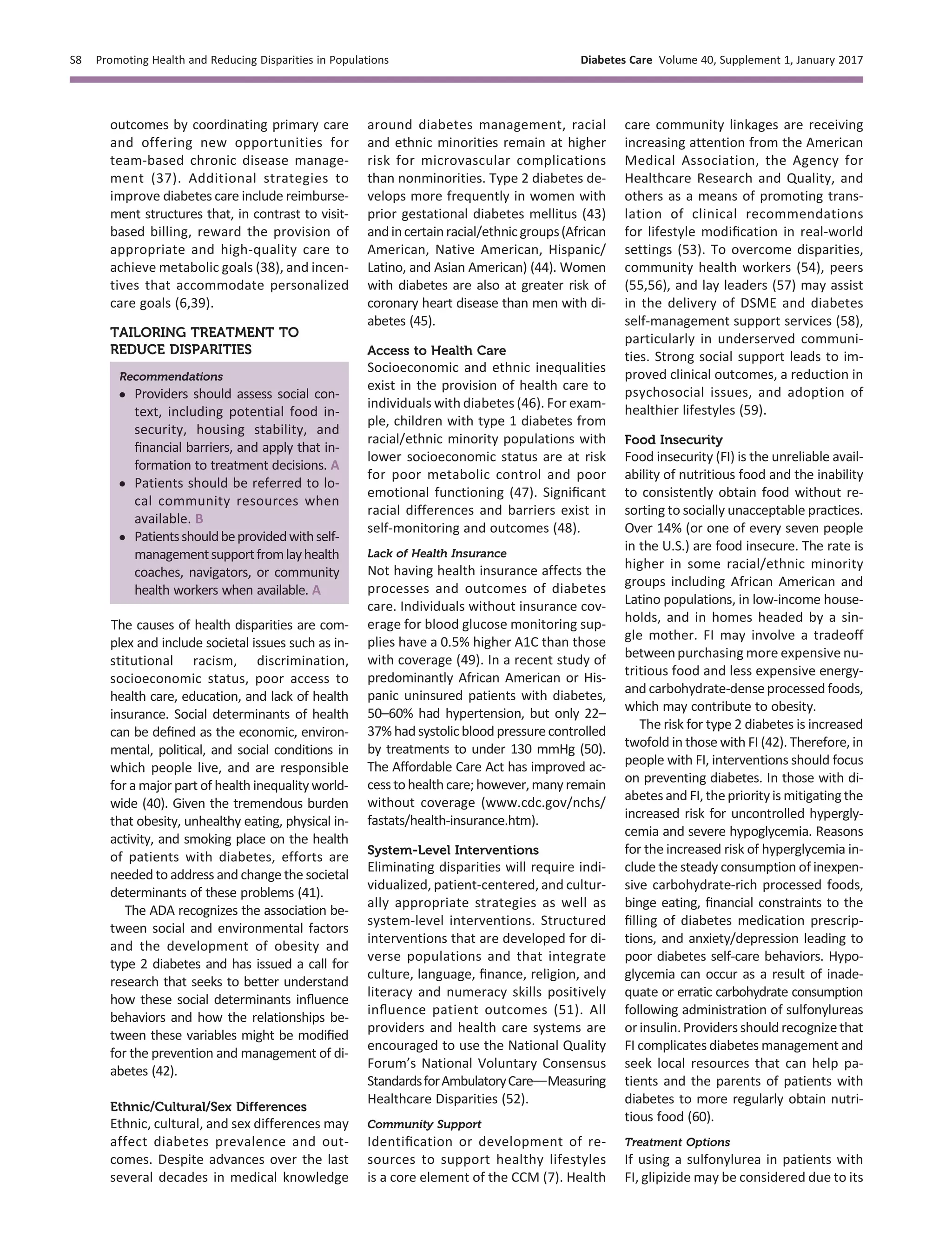 Ada diabetes care 2017 | PDF | Diabetes | Diseases and Conditions