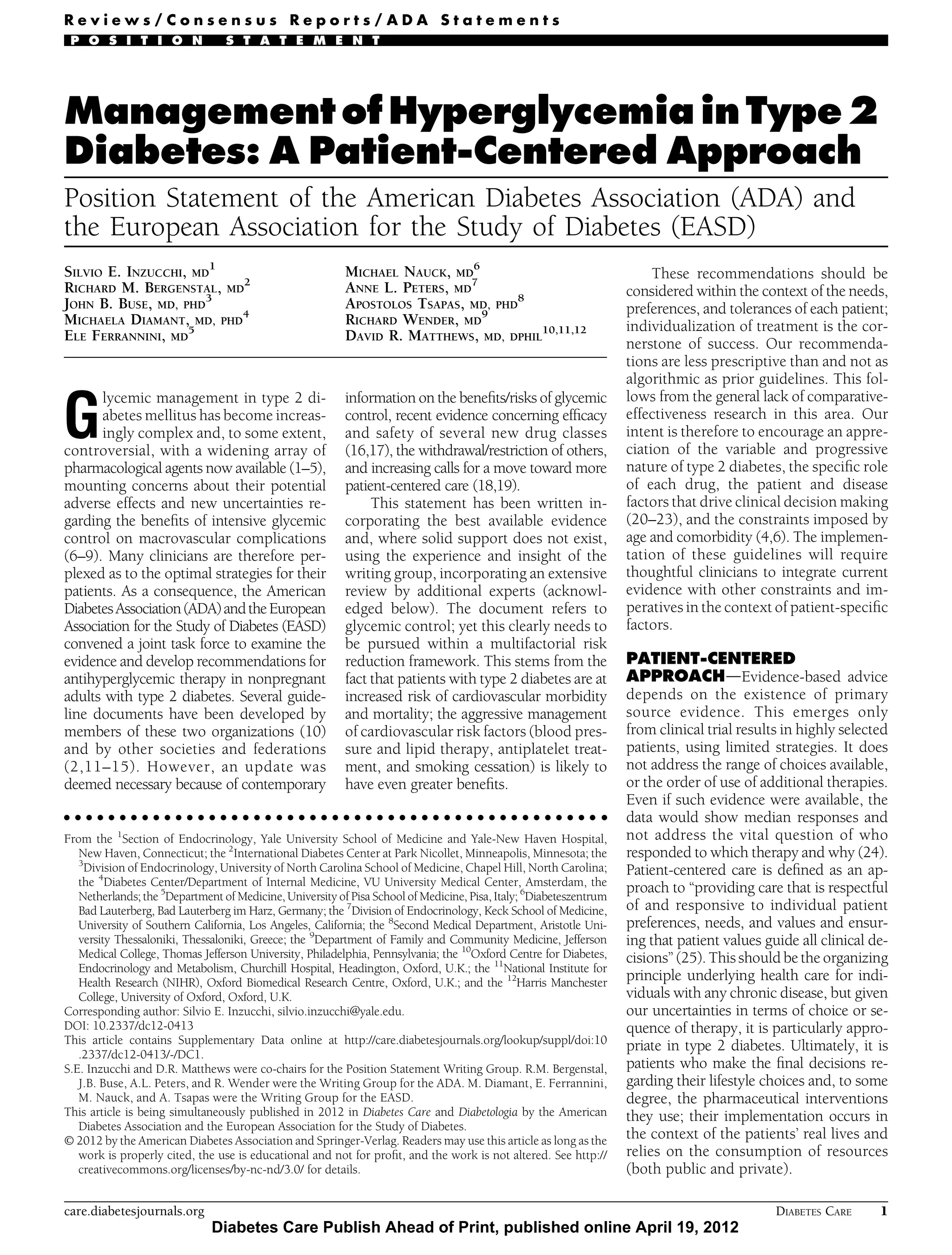 Ada Easd Guidelines 2012 | PDF