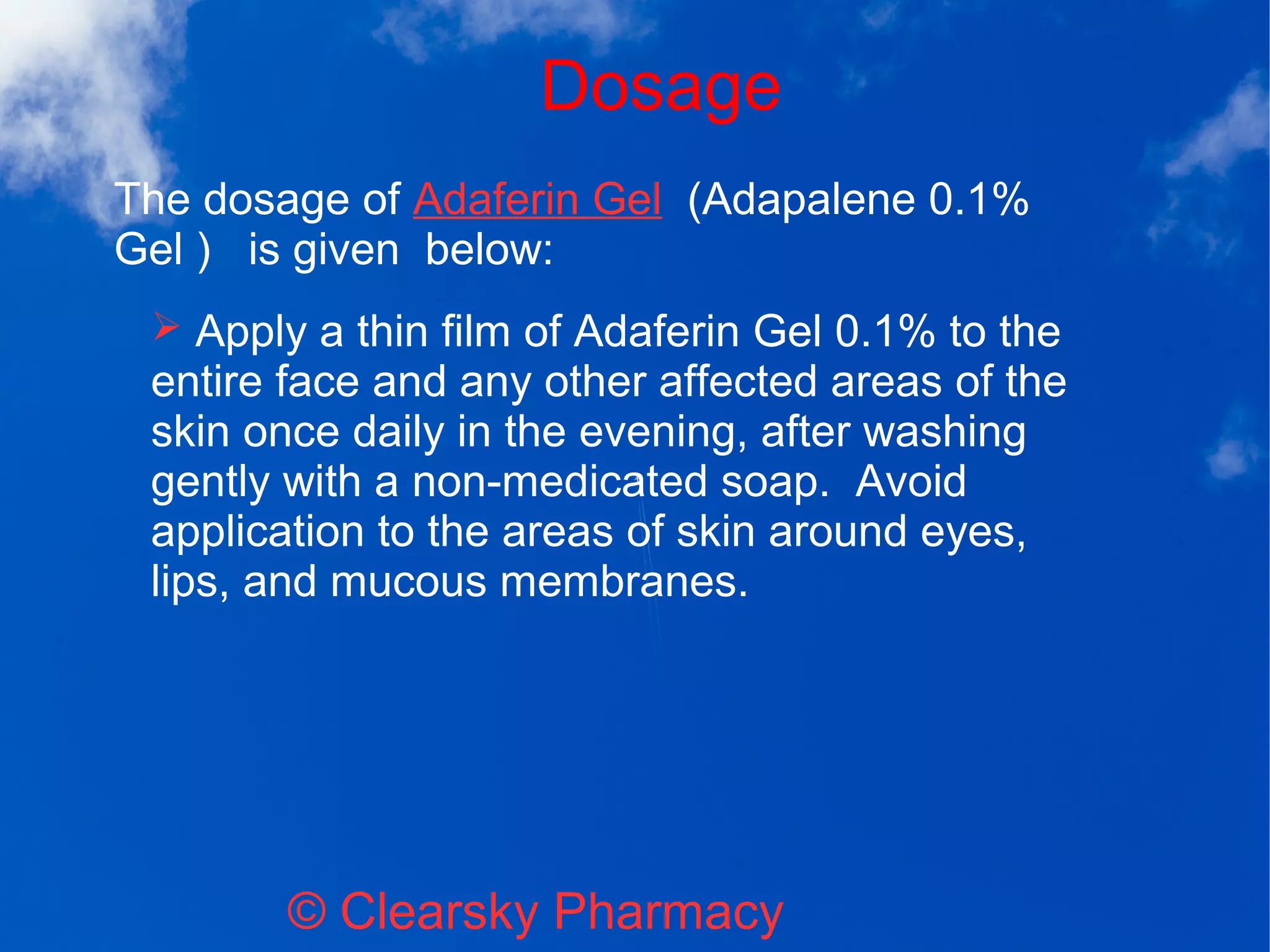 Adaferin (Adapalene Gel) | ODP