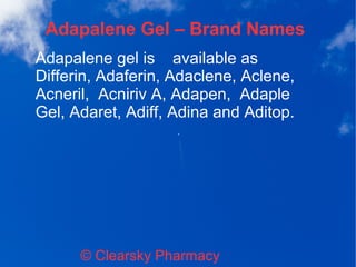 Adaferin (Adapalene Gel) | ODP