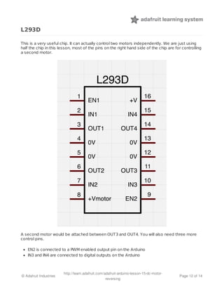 Adafruit arduino-lesson-15-dc-motor-reversing | PDF