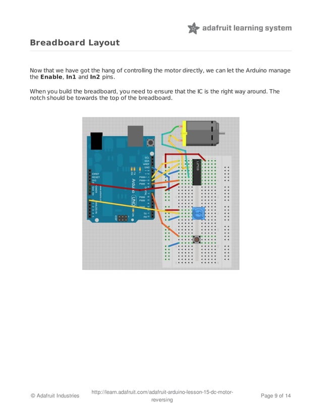 Adafruit Arduino Lesson 15 Dc Motor Reversing Pdf Internet Of
