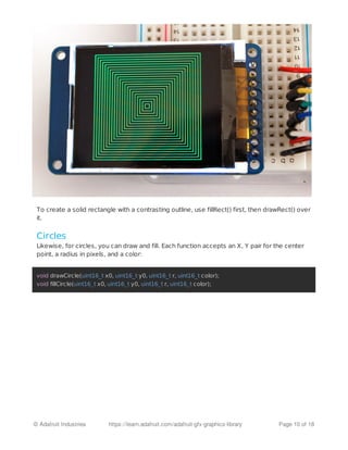 Adafruit gfx graphics library | PDF