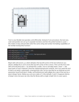 Adafruit gfx graphics library | PDF