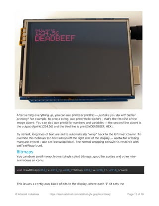 Adafruit gfx graphics library | PDF