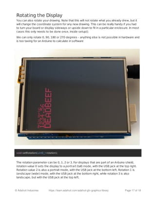 Adafruit gfx graphics library | PDF