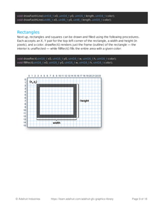 Adafruit gfx graphics library | PDF