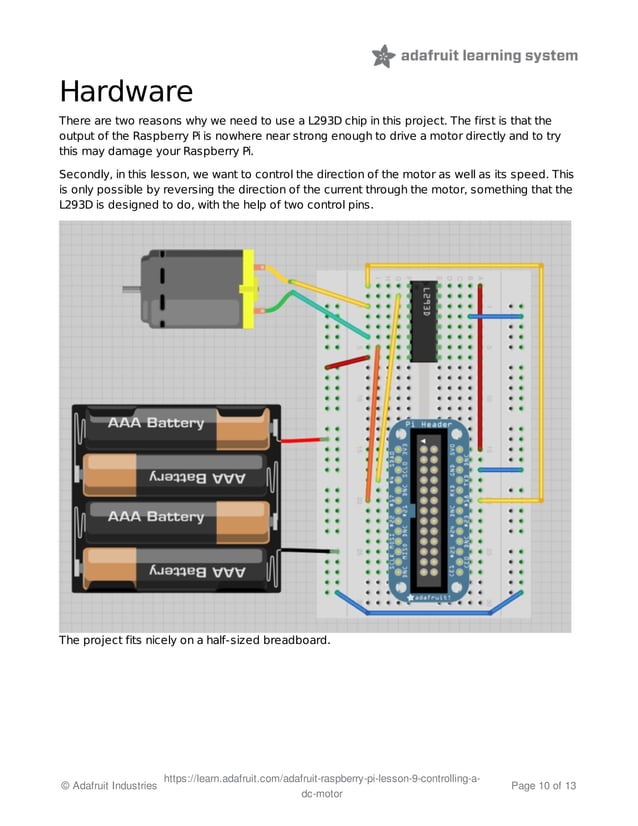 Adafruit raspberry-pi-lesson-9-controlling-a-dc-motor | PDF