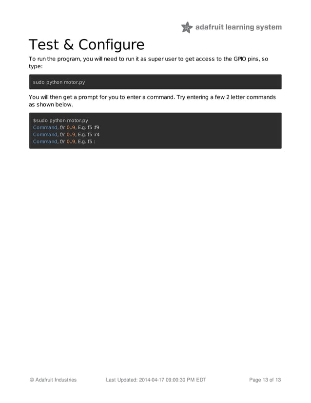 Adafruit raspberry-pi-lesson-9-controlling-a-dc-motor | PDF