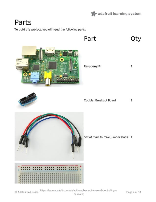 Adafruit raspberry-pi-lesson-9-controlling-a-dc-motor | PDF