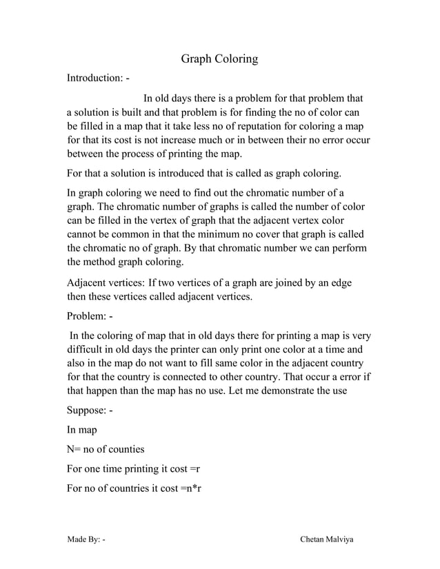 Graph Coloring | PDF