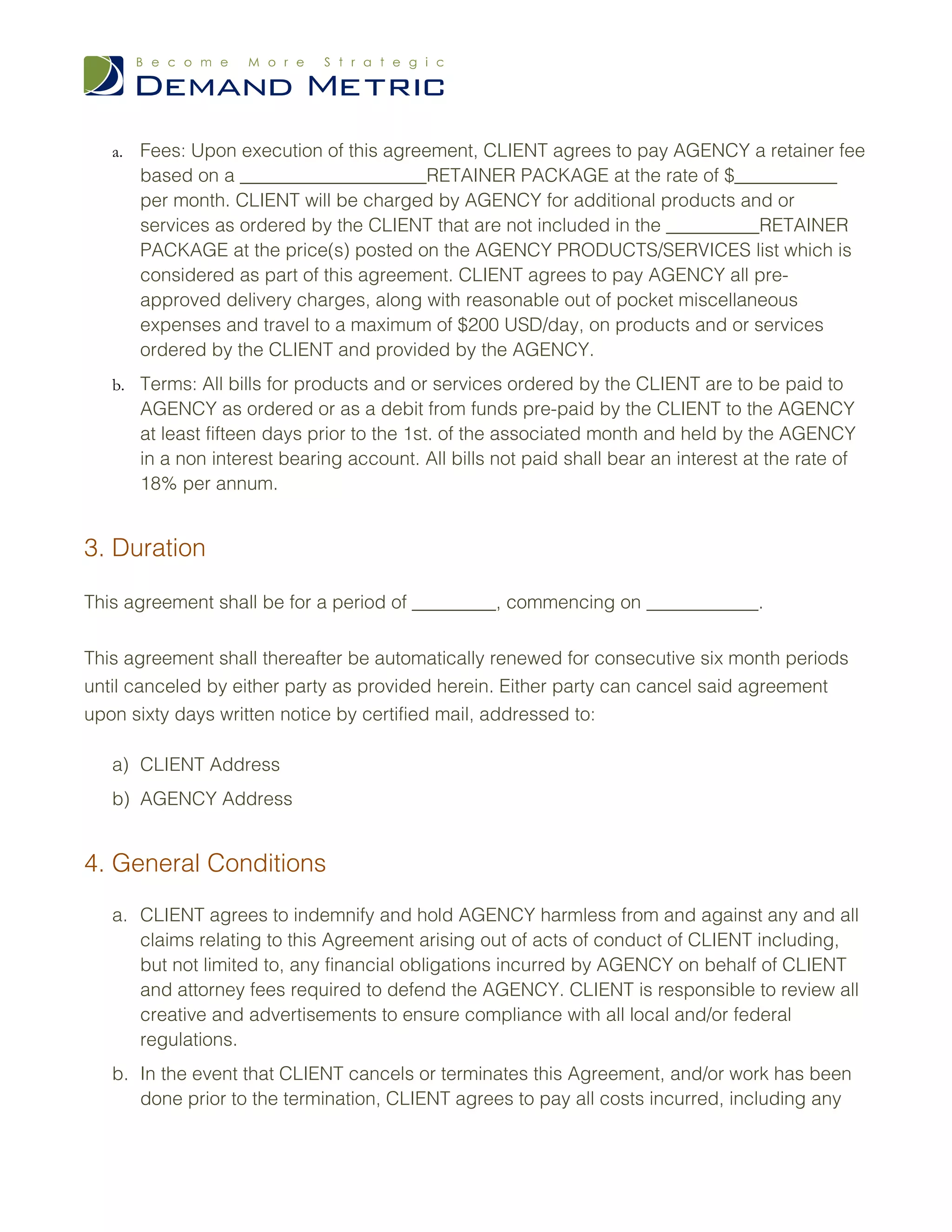 Ad Agency Agreement | DOC