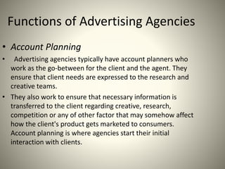 Ad agency functions | PPTX