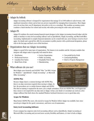 Adagio brochure-2010 | PDF