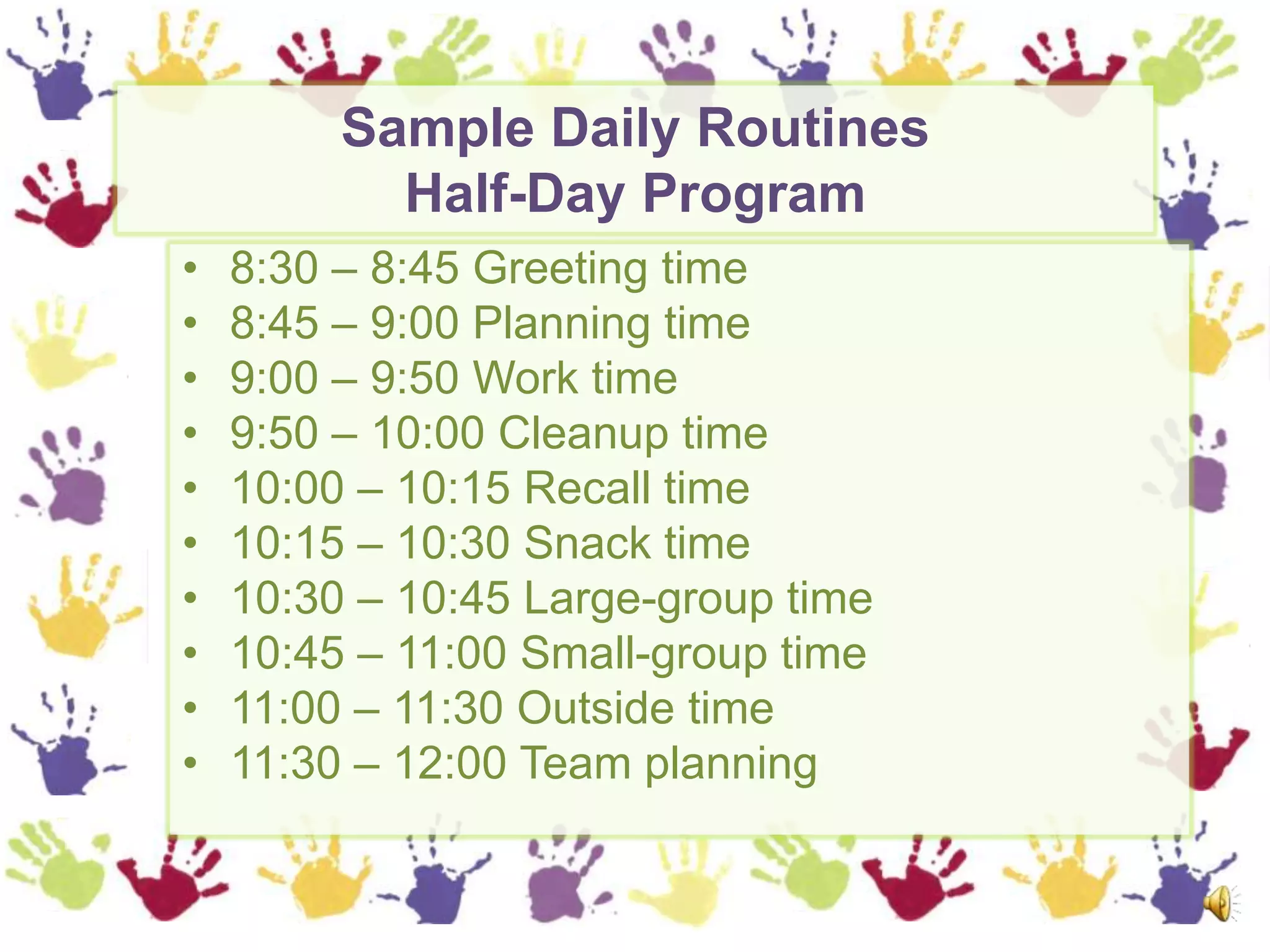 A Preschool Daily Routine & Effective Transitions | PPTX