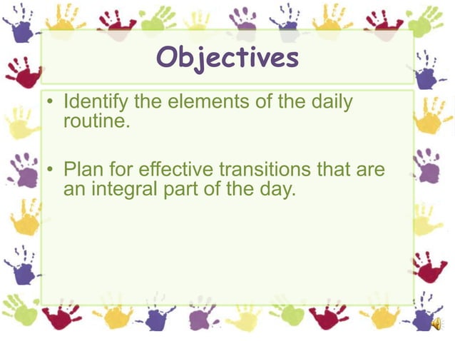 A Preschool Daily Routine & Effective Transitions | PPTX | Daycare and ...