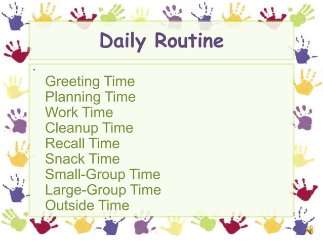 A Preschool Daily Routine & Effective Transitions | PPTX | Daycare and ...
