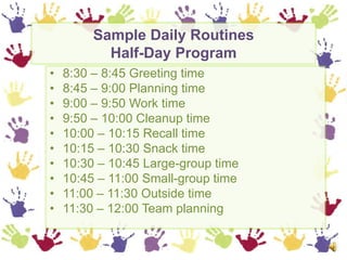A Preschool Daily Routine & Effective Transitions | PPTX