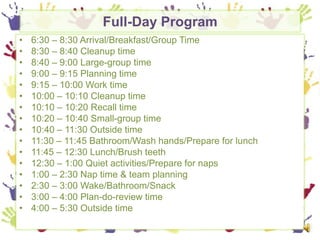 A Preschool Daily Routine & Effective Transitions | PPTX