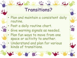 A Preschool Daily Routine & Effective Transitions | PPTX