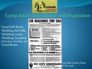 Adair Air Force Service History Presentation | PPTX