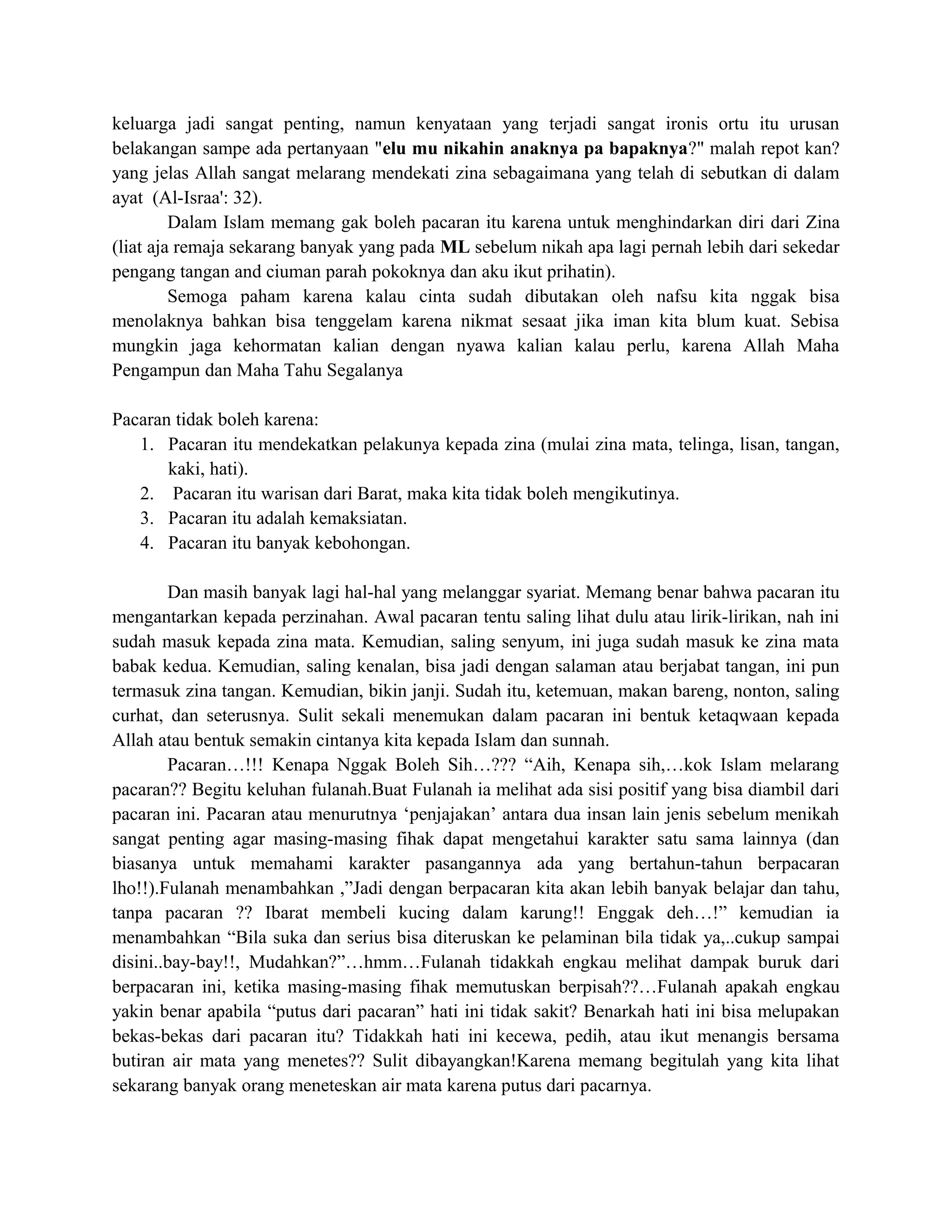 Adakah pacaran islami | PDF