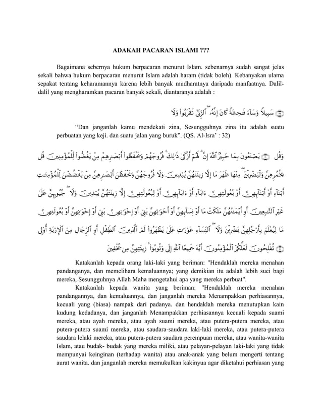 Adakah pacaran islami | PDF