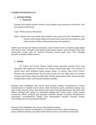 LAPORAN PENYAKIT KUSTA | PDF