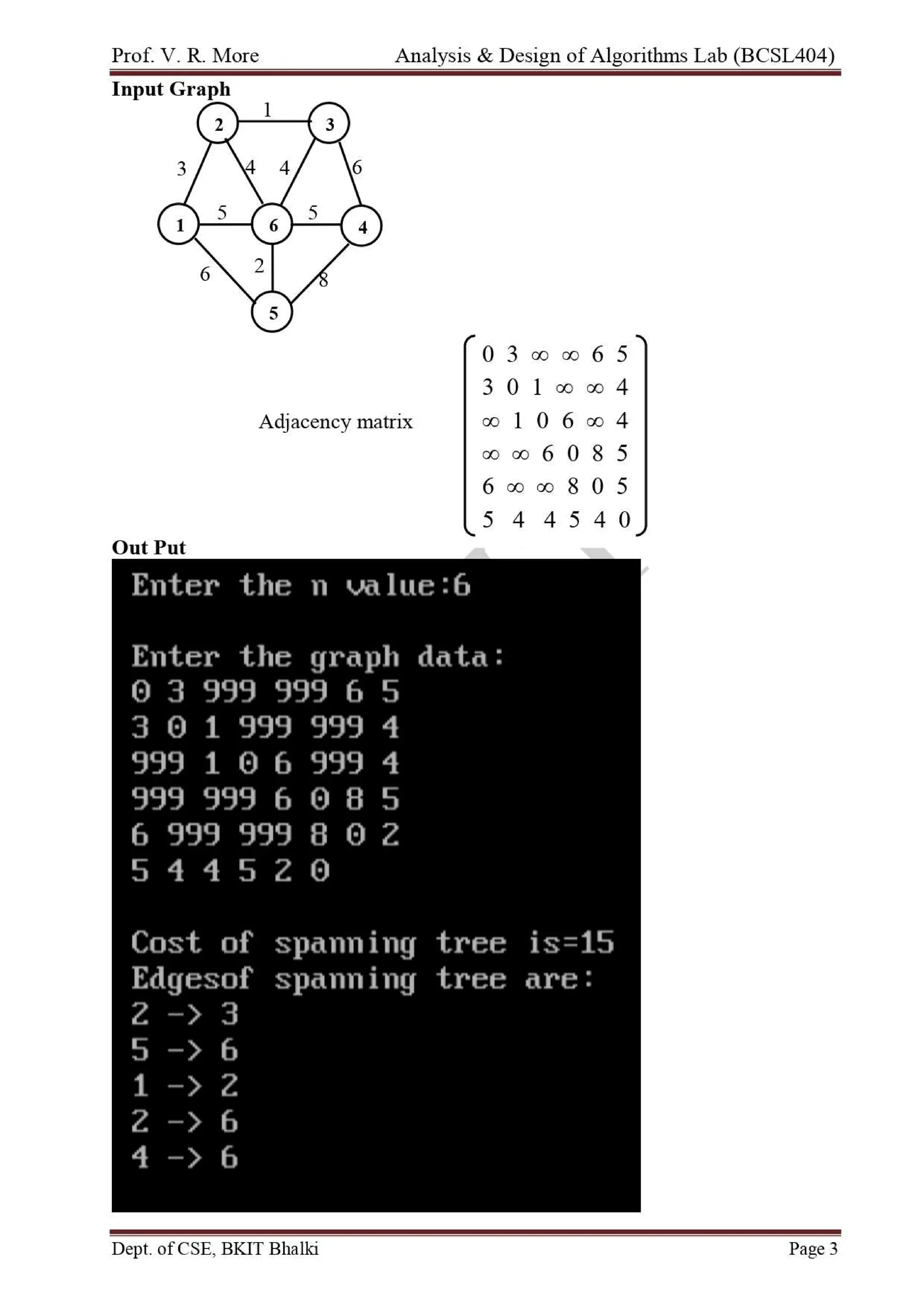 Analysis And Design Of Algorithm Lab Manual Bcsl404 Pdf Computer