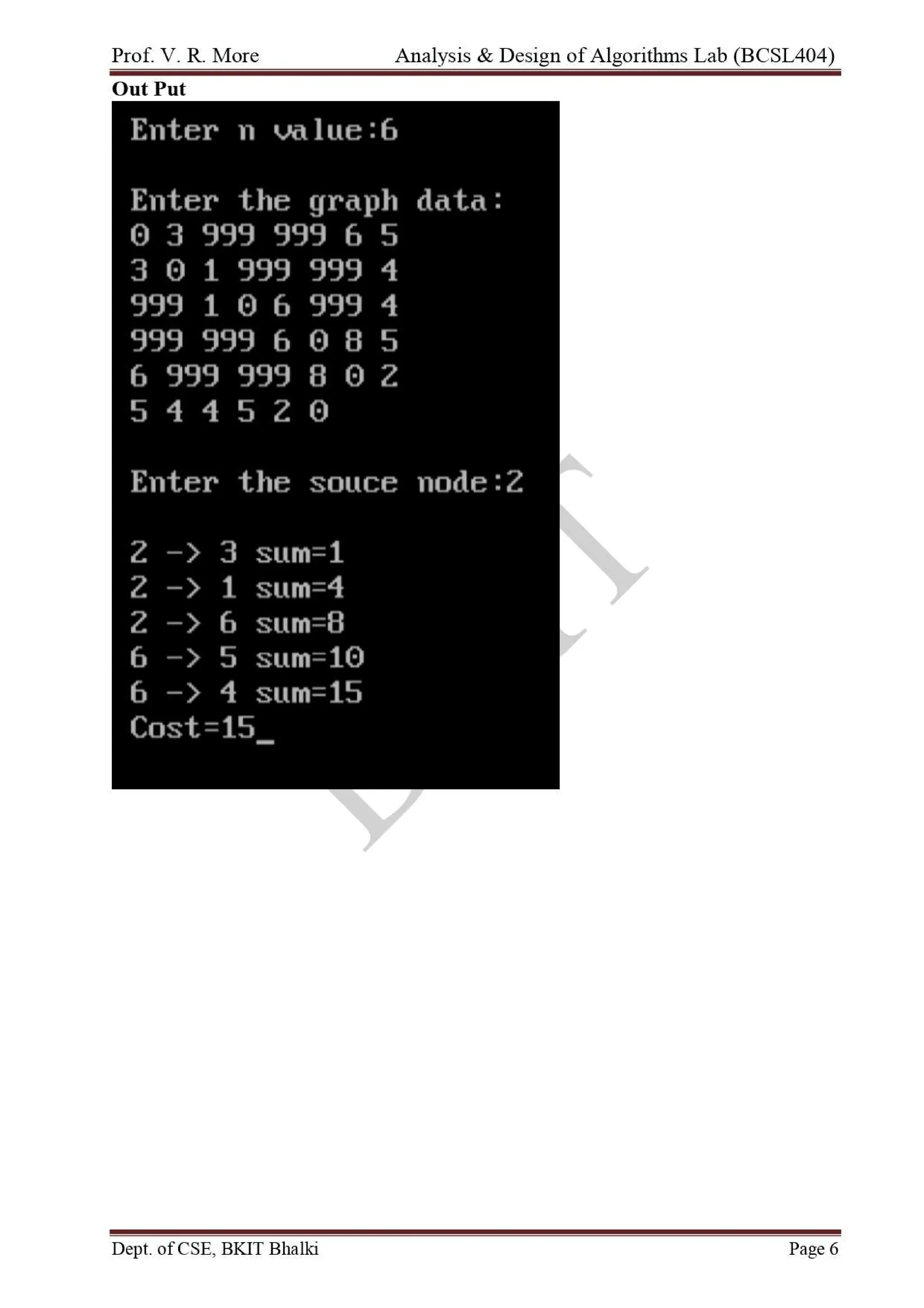 Analysis and Design of Algorithm Lab Manual (BCSL404) | PDF Analysis and Design of Algorithm Lab Manual (BCSL404) | PDF
