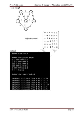 Analysis and Design of Algorithm Lab Manual (BCSL404) | PDF