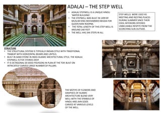 Adalaj - the step well - gujarat | PDF | Islam | Religion & Spirituality