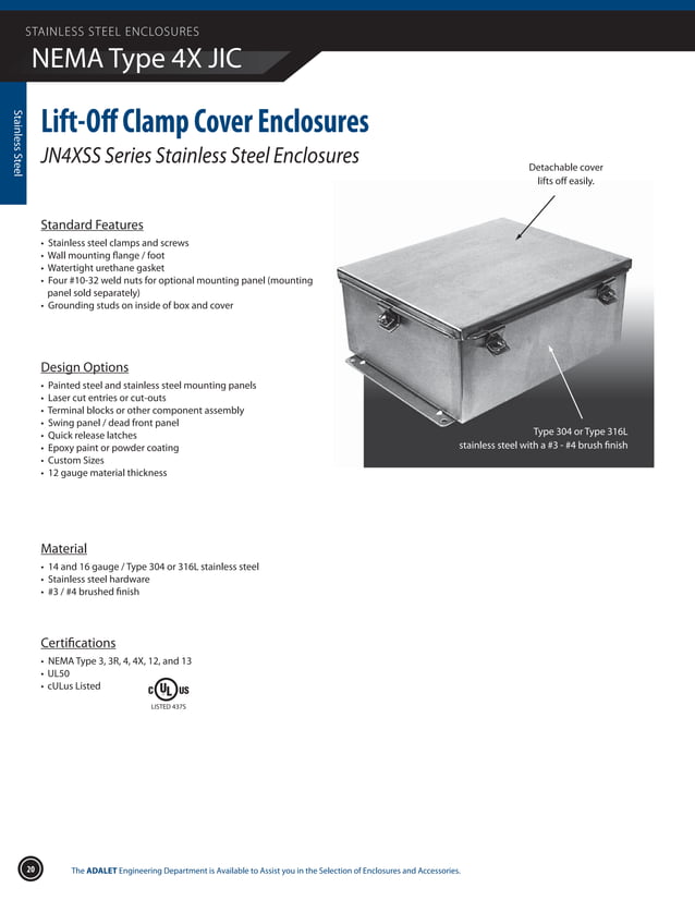 Adalet - Electrical Enclosures (Explosion Proof & Flame Proof ...