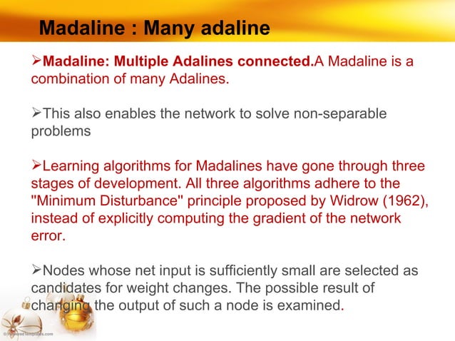 Adaline madaline | PPT | Digital Audio | Computer Software and Applications
