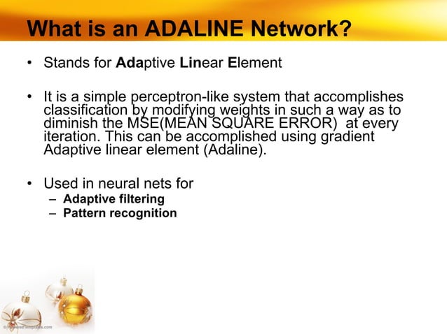Adaline madaline | PPT | Digital Audio | Computer Software and Applications