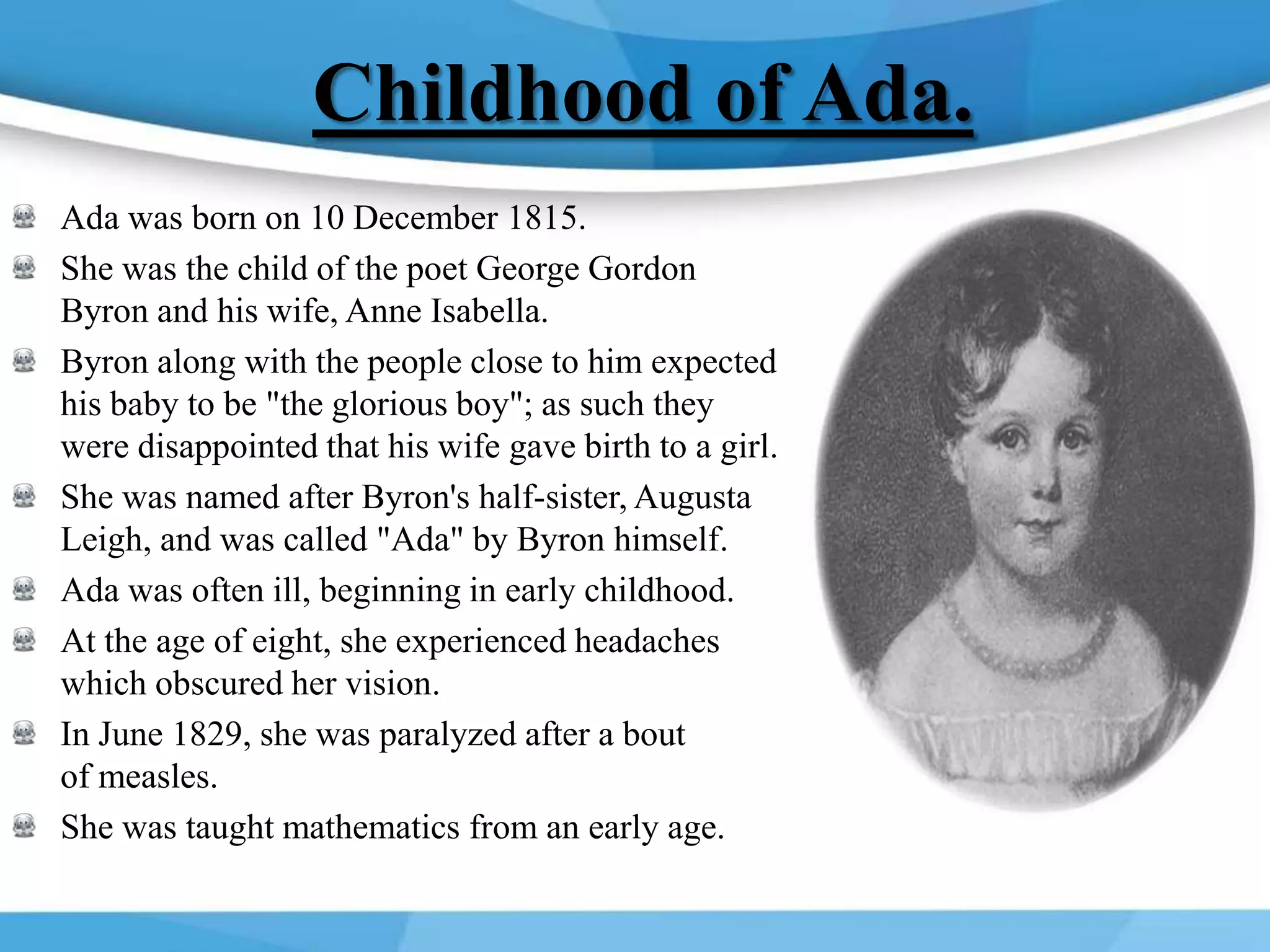 Ada Lovelace-The First Programmer | PPT | Free Download