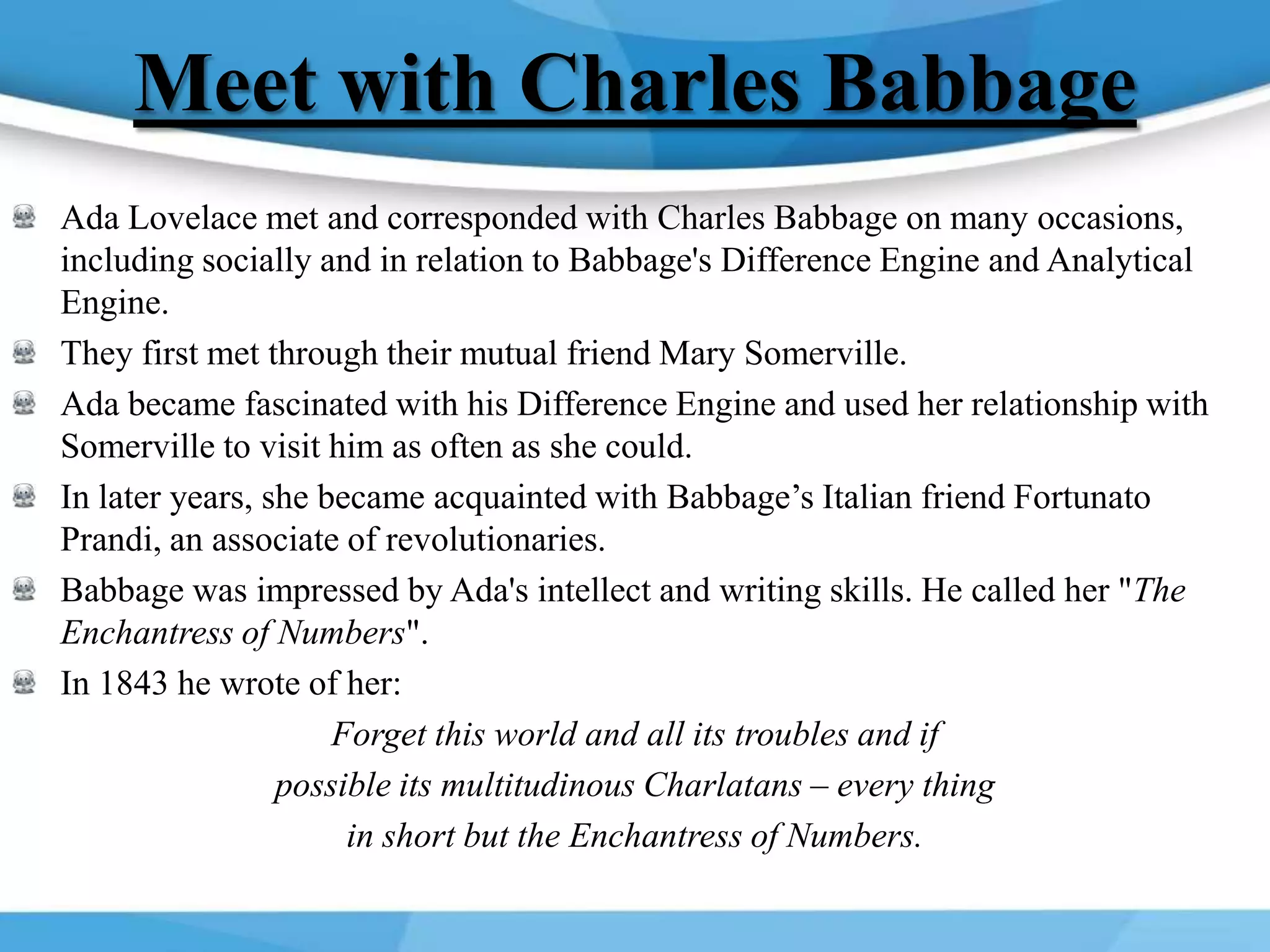 Ada Lovelace-The First Programmer | PPTX