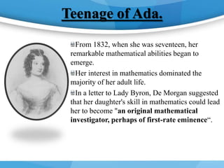 Ada Lovelace-The First Programmer | PPTX