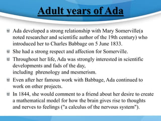 Ada Lovelace-The First Programmer | PPTX