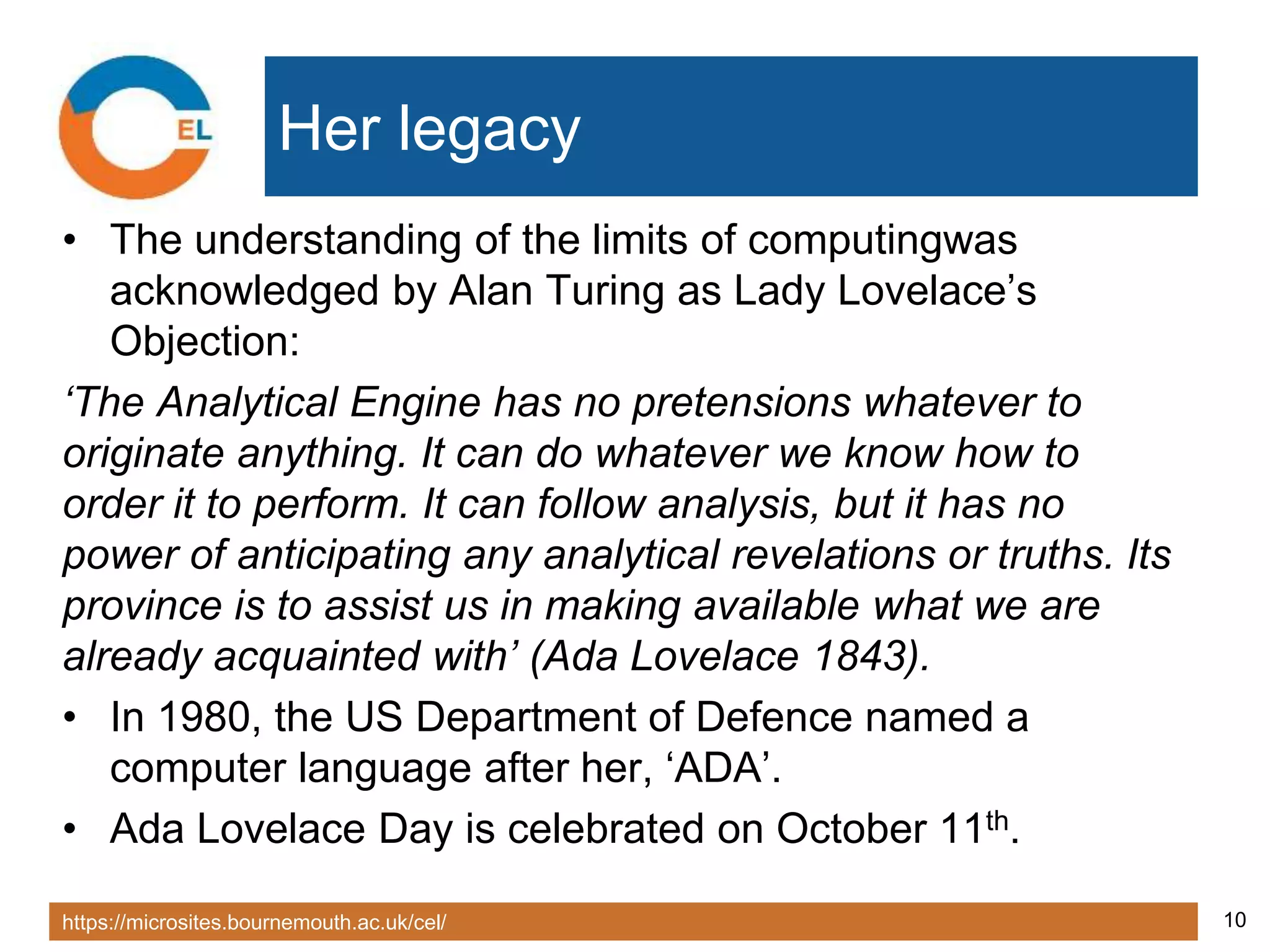 Ada lovelace | PPTX