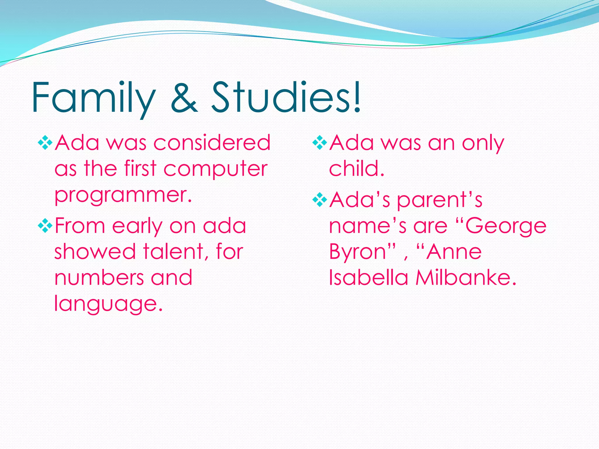 Ada lovelace info | PPTX