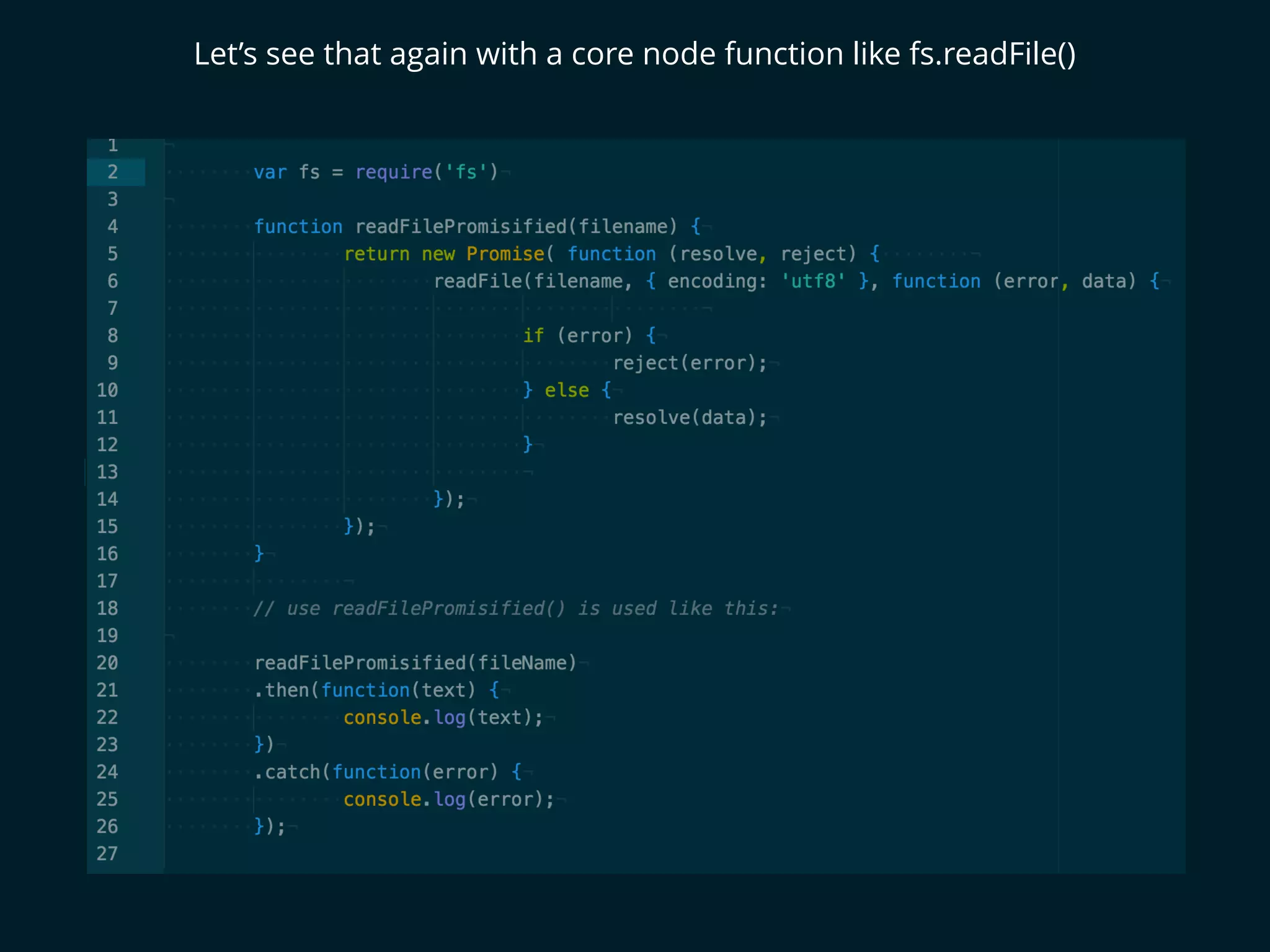 Avoiding callback hell with promises | PDF