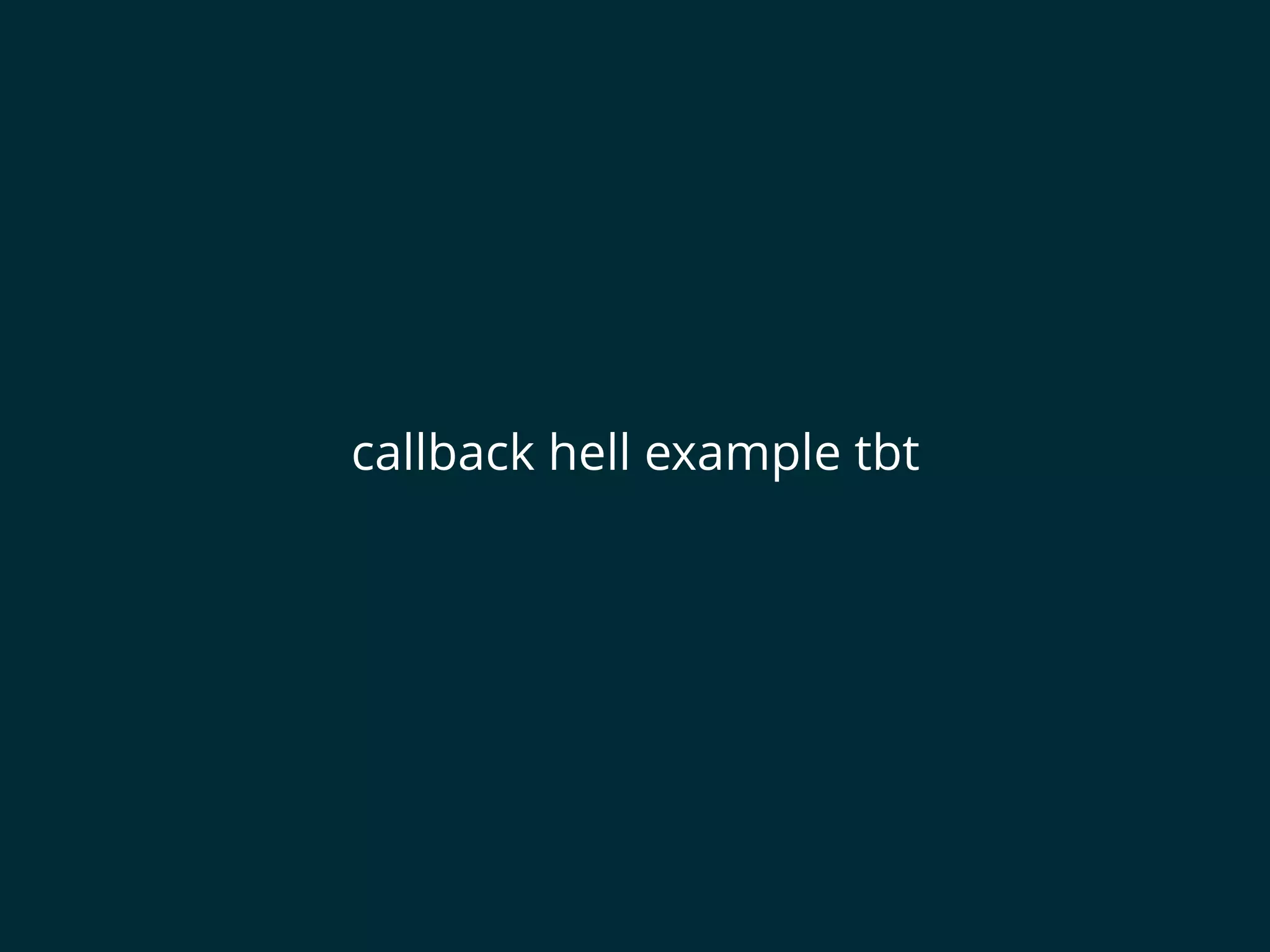 Avoiding Callback Hell With Promises Pdf