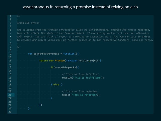 Avoiding callback hell with promises | PDF