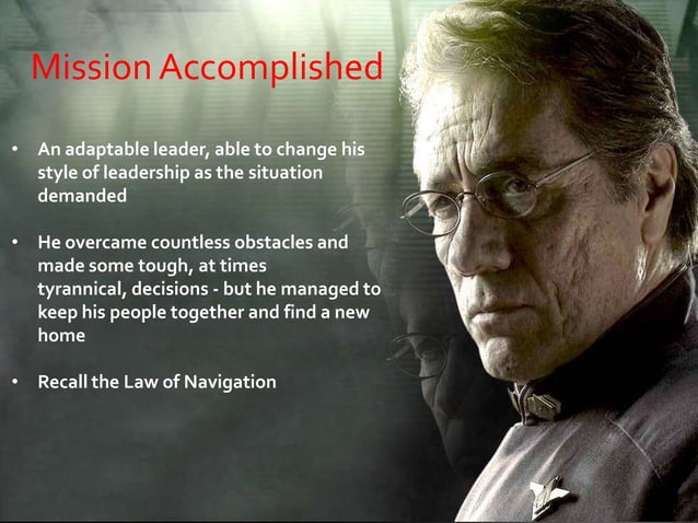 Leadership of Admiral Adama (BSG) | PPTX