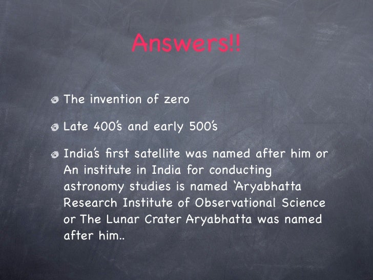 Invention Of Zero Aryabhatta By